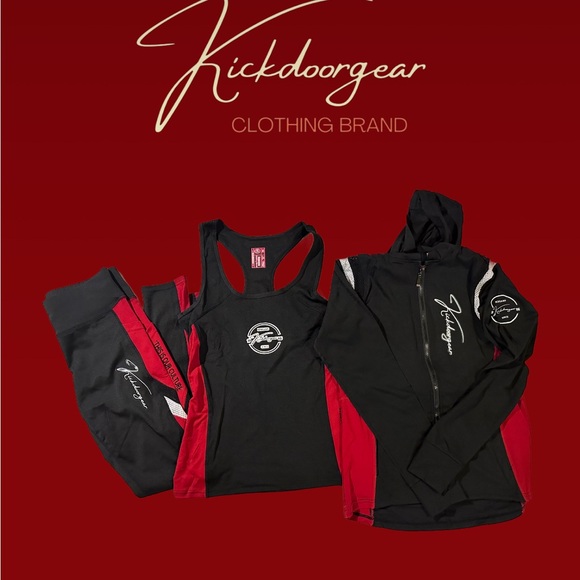 Pants & Jumpsuits | Kickdoorgear Black And Red Activewear Set | Poshmark